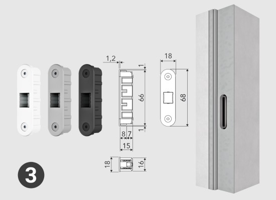 Touch - magnetic wc-lock | BestFix Sliding Door Systems | BestFix